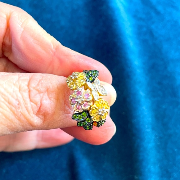 Ross Simon | Jewelry | Butterfly Flower Ring In 8kt Gold Over Sterling ...